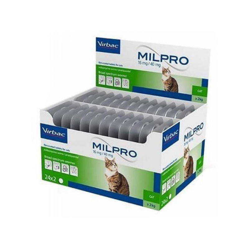 Milpro Gatos 16 mg/40 mg 48 comprimidos