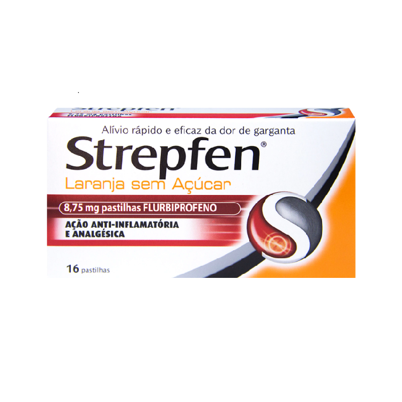 Strepfen naranja sin azúcar 16 pastillas