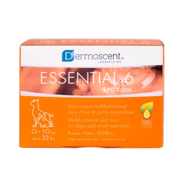 Dermoscent Essential 6 Spot-On Cães 0-10Kg 4 pipetas