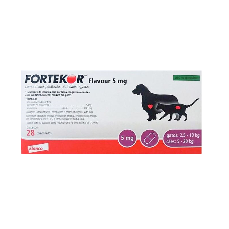 Fortekor Flavour 5mg 28 comprimés