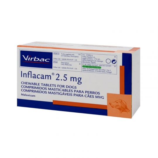 Inflacam 2,5mg 100 comprimidos mastigáveis