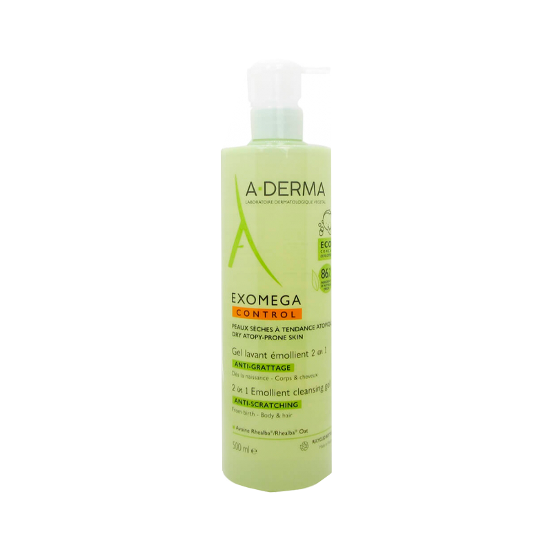 A-DERMA EXOMEGA CONTROL GEL LAVANTE 2 EM 1 500ML