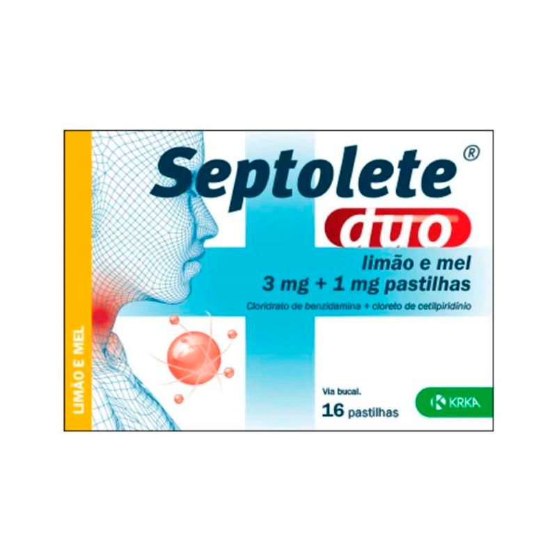 Septolete Duo Lemon and Honey 3mg+1mg 16 lozenges