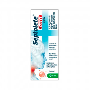 Septolete Duo Spray 1,5mg/ml+5 mg/ml Solução para Pulverização Bucal 30ml