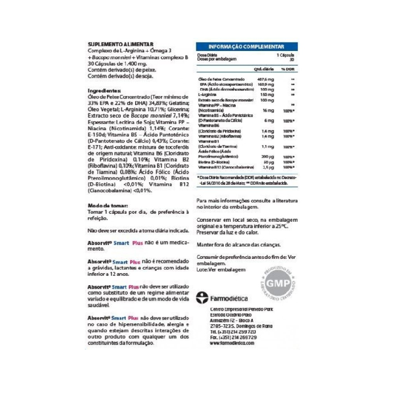 Absorvit Smart Plus 30 gélules