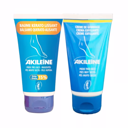 Akileine Kerato Smoothing Balm + Exfoliating Cream 75ml