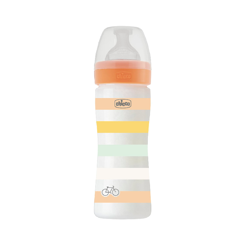 Chicco Well-Being Bottle Medium Flow 2m+ 250ml Orange