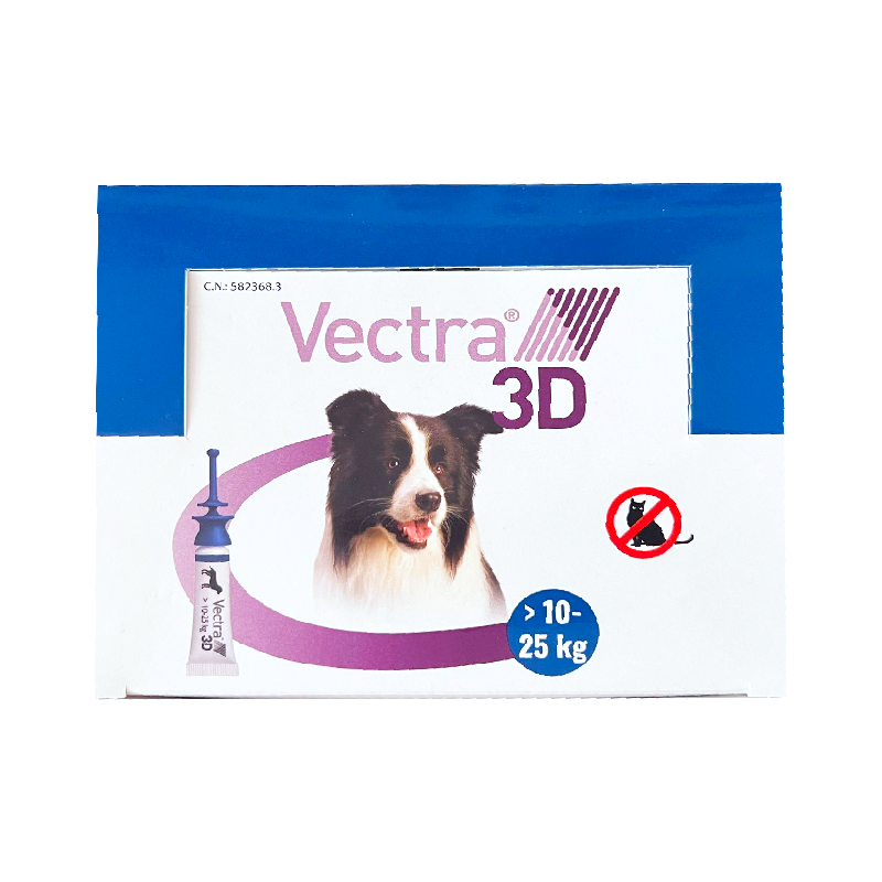 Vectra 3D Cão 10-25kg 12 pipetas