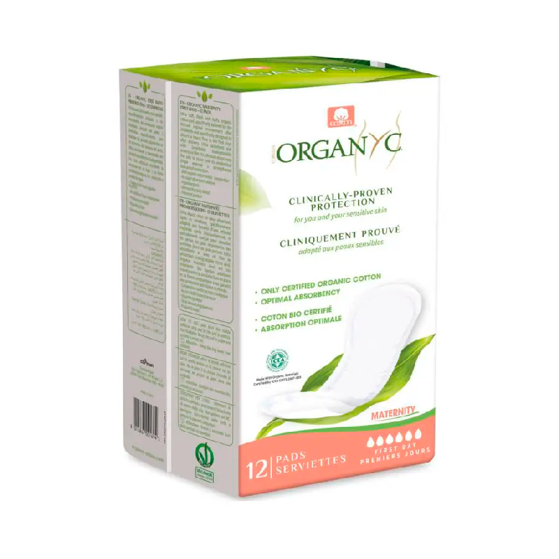 Organyc Penso Maternidade Proteção Pós-parto 12 unidades