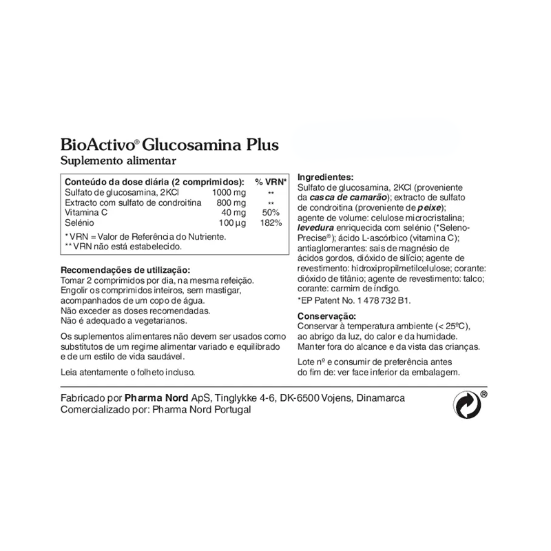 BioActivo Glucosamina Plus 160 comprimidos