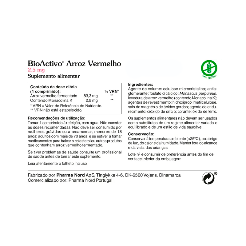 BioActivo Arroz Rojo 180 comprimidos
