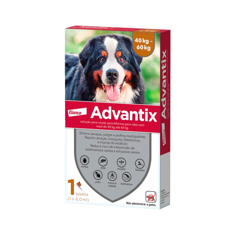 Advantix Cães 40-60kg 1 pipeta