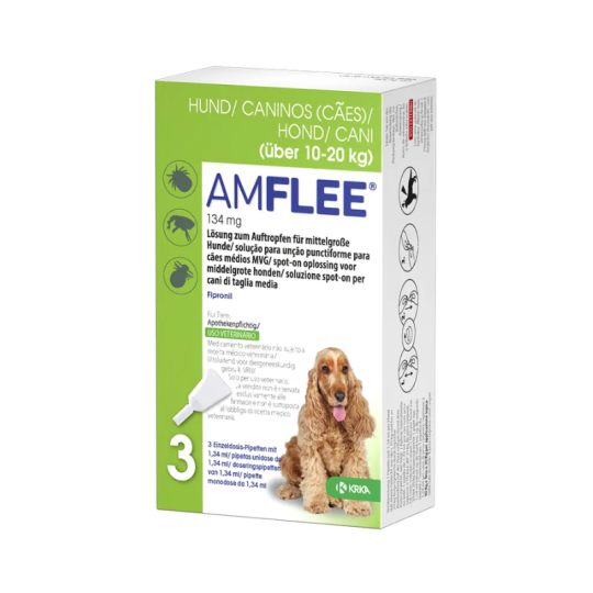 Amflee Spot On 134mg 10-20kg 3 pipettes