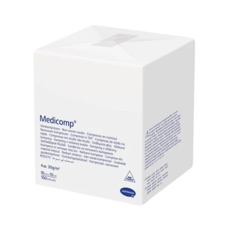 Medicomp Non-Sterile Non-Woven Compresses 10x10cm 100 units
