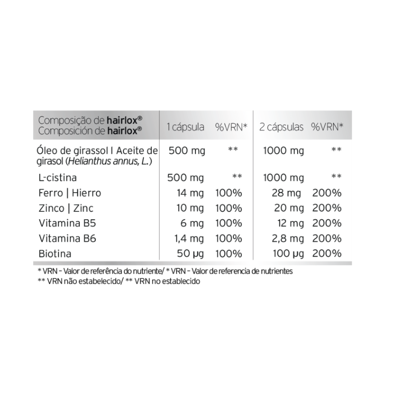 Hairlox 60 cápsulas