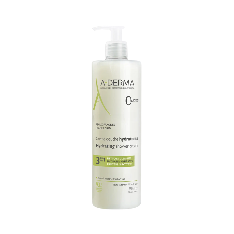 A-Derma 3-in-1 Hydrating Shower Cream 750ml