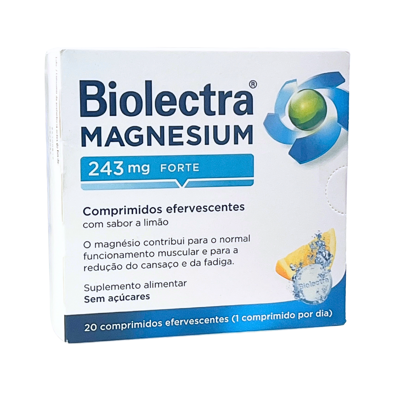 Biolectra Magnesium 243mg Forte 20 comprimés effervescents